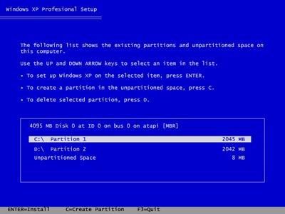 Learn how to install Windows XP with a mock installation